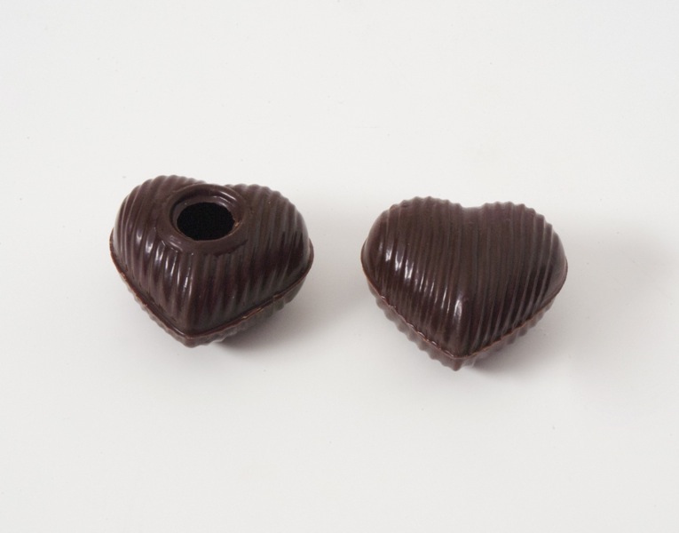 3 set - dark mini chocolate heart hollow shellsto buy | sweetART