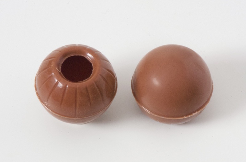 3 set - mini chocolate hollow shells milk - praline shellsto buy | sweetART